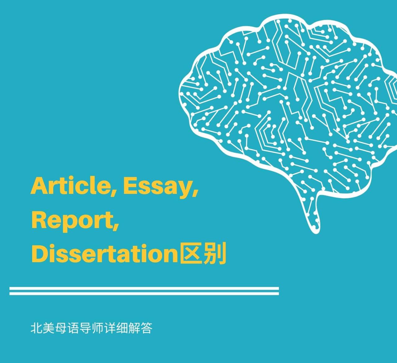 十余年辅导经验为你解答Article, Essay, Report, Dissertation区别!_斯笔客教育